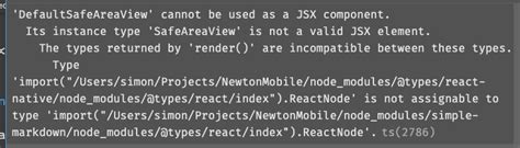 Typescript View Cannot Be Used As A Jsx Component Its Instance Type