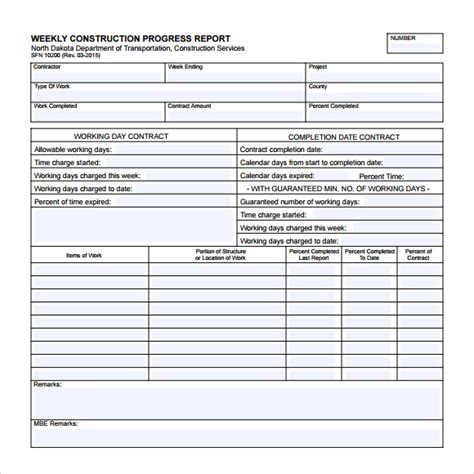 Weekly Progress Report Format For Civil Works Excel Design Talk