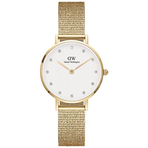 Daniel Wellington Petite 28 Pressed Evergold Lumine Gold White ...