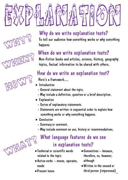 Explanation Text Examples Year 5