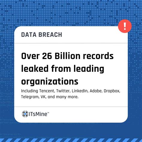 Itsmine On Linkedin Databreach Datasecurity Cybersecurity