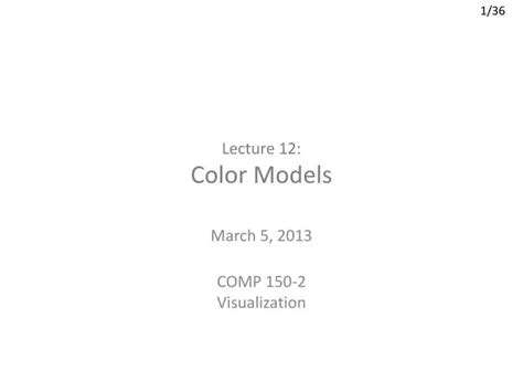 PPT Lecture 12 Color Models PowerPoint Presentation Free Download ID 2709351