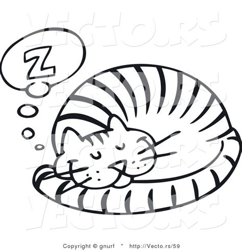 Sleeping Cat Drawing At Getdrawings Free Download