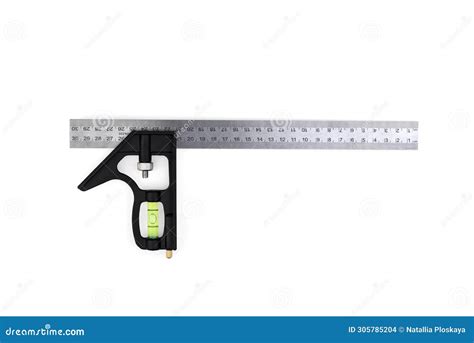 Construction Measuring Angle Tool Isolated On White Background Stock