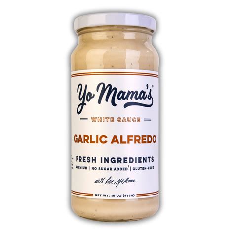 Roasted Garlic Alfredo Sauce Yo Mamas Foods