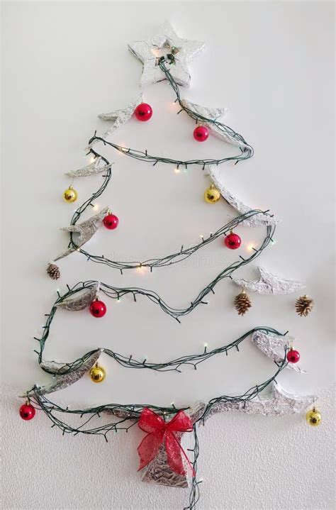 Diy Christmas Tree Decoration Stock Image Image Of Christmas Room