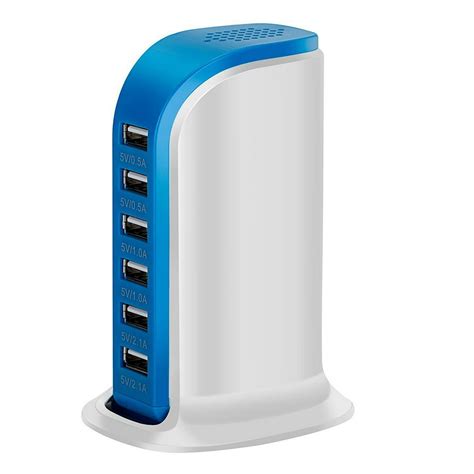 Matsuzay Cargadores Usb De 6 Puertos Estación De Carga Rápida