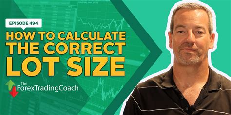 How To Calculate The Correct Lot Size Weekly Video