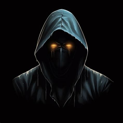 Codificação realista hacker amaldiçoado capuz sem rosto capuz preto fundo branco fundo branco hd