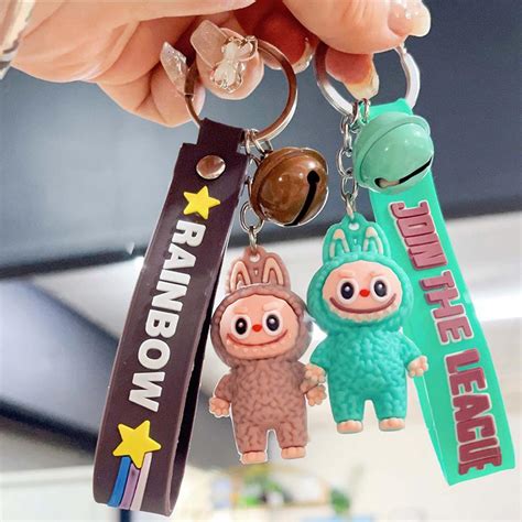 Cheap Cute Labubu Keychain Anime Doll Bags Decoraction Accessories