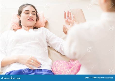 Women Is Getting Her Hand Massaged Stock Image Image Of People