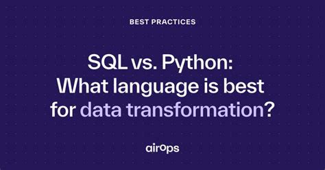 Airops On Linkedin Sql Vs Python What Language Is Best For Data