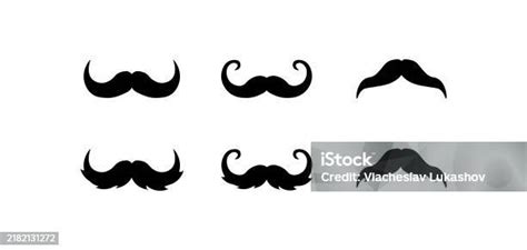 콧수염 아이콘 세트입니다 실루엣 블랙 콧수염 아이콘 벡터 아이콘 검은색에 대한 스톡 벡터 아트 및 기타 이미지 검은색 곱슬 머리 그리기 Istock