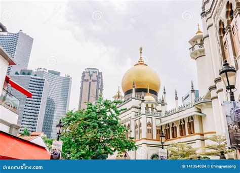 Main View Of Masjid Sultan Sultan Mosque At Muscat Street In The