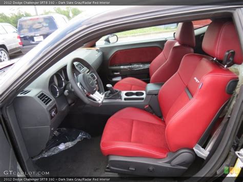 Dark Slate Gray Radar Red Interior Front Seat For The 2012 Dodge Challenger Srt8 392 66282522