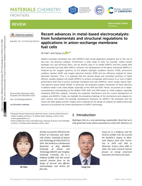 Pdf Recent Advances In Metal Based Electrocatalysts From
