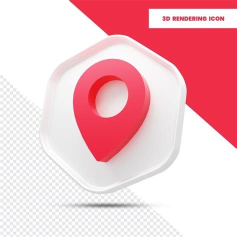 Premium PSD 3d Location Rendering Icon