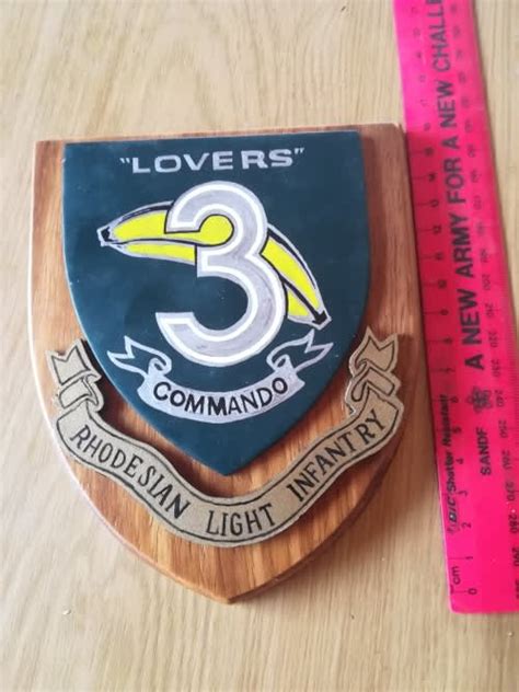 Other Badges And Insignia Rhodesian Light Infantry 3 Commando Plaque