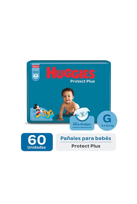 Pañales Huggies Protect Plus Ahorrapack Talle G X 60 Unidades