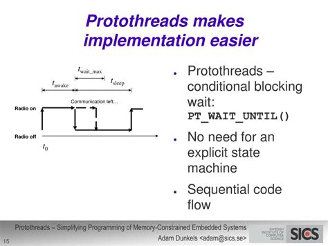 Ppt Protothreads Simplifying Programming Of Memory Constrained
