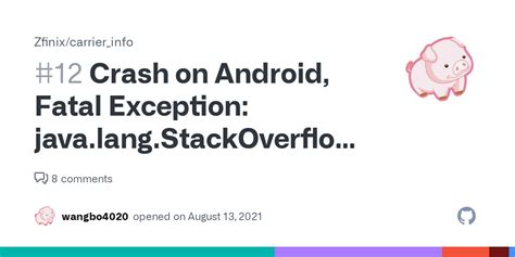 Crash On Android Fatal Exception Javalangstackoverflowerror Stack