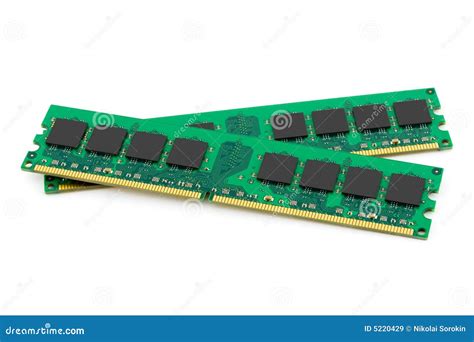 Computer Memory Module Ddr Sdram In Isolated Black Background Desktop