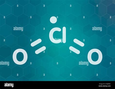 Chlorine Dioxide Clo2 Molecule Used In Pulp Bleaching And For