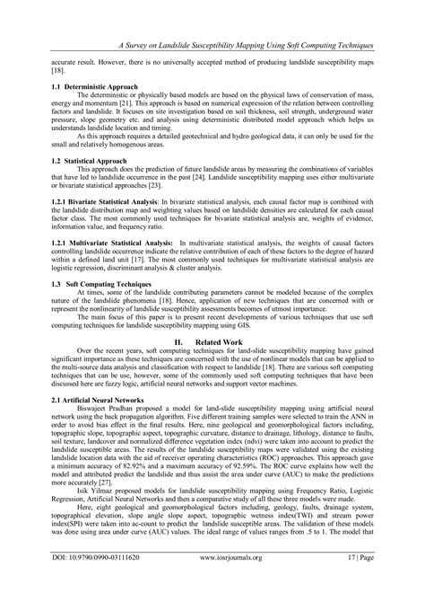 A Survey On Landslide Susceptibility Mapping Using Soft Computing