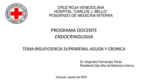 Insuficiencia Suprarrenal Aguda y Crónica Alejandro Fernández uDocz