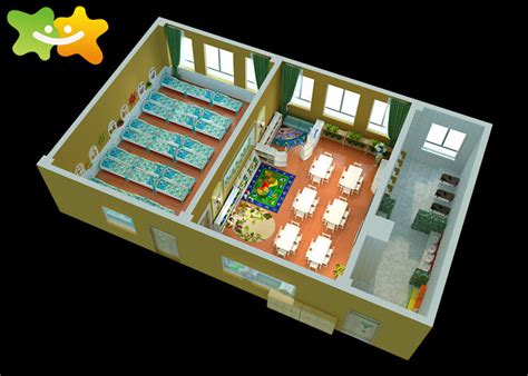 Circular Arc Design Pre Kindergarten Classroom Layout Wood Pp Plastic