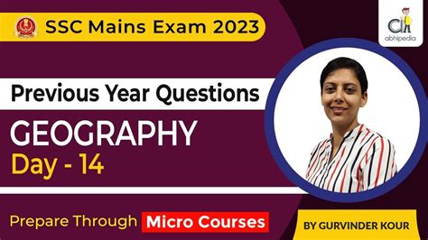 Ssc Cgl Mains Exam Geography Previous Year Questions Micro Courses Day