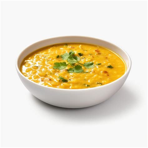 Dal Bhat On White Background Premium Ai Generated Image