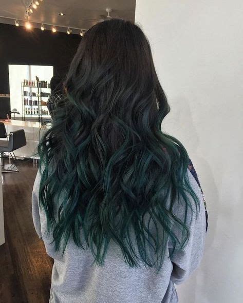 Ombre Hair Brown To Turquoise