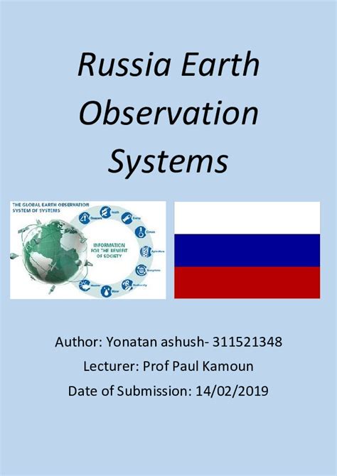 Pdf Russia Earth Observation Systems