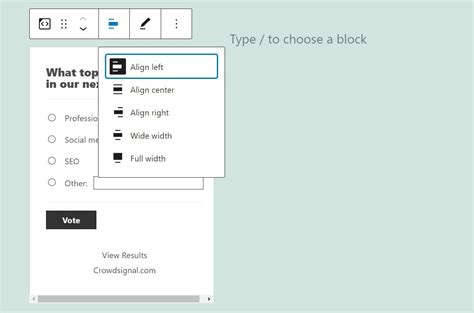 How To Use The WordPress Crowdsignal Embed Block Ask The Egghead Inc