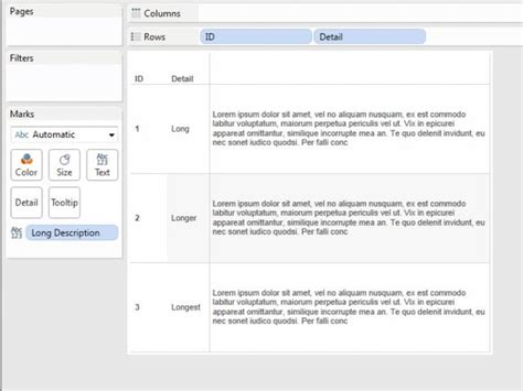 Displaying Long Text Fields In Tableau From Excel Rtableau