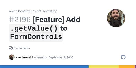 Feature Add `getvalue` To `formcontrols` · Issue 2196 · React Bootstrapreact Bootstrap