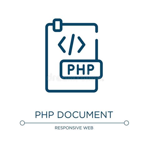 Php Document Icon Linear Vector Illustration From Programming Line Craft Collection Outline