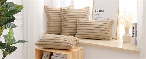 Pallene Faux Fur Plush Throw Pillow Covers 16x16 Set Of 2