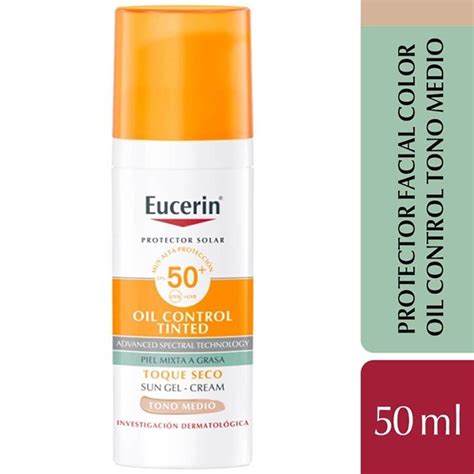 Eucerin Protector Solar Oil Control Sun Face Toque Seco Tono Medio Fps