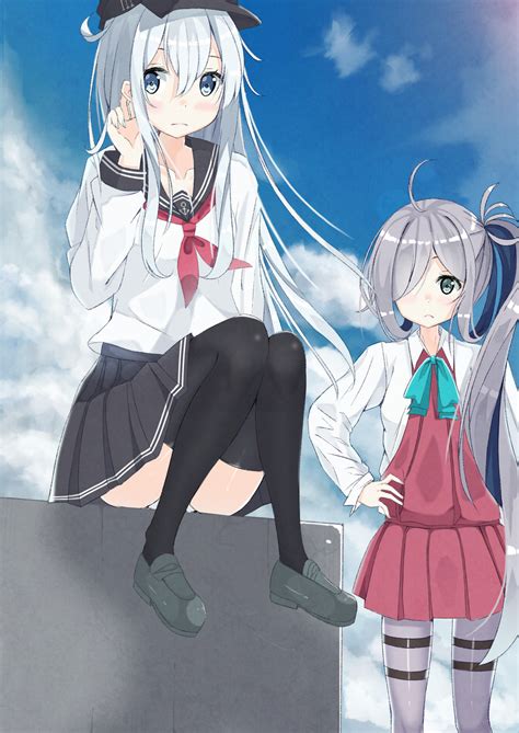 Hibiki And Asashimo Kantai Collection Drawn By Kanikou Danbooru