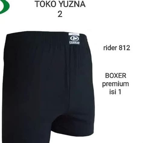 Jual BISA COD BOXER PRIA RIDER R B BOXER PREMIUM PAKAIAN DALAM PRIA BOXER Hitam M
