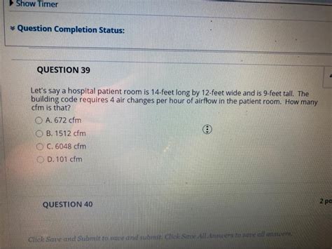 solved show timer question completion status question 39
