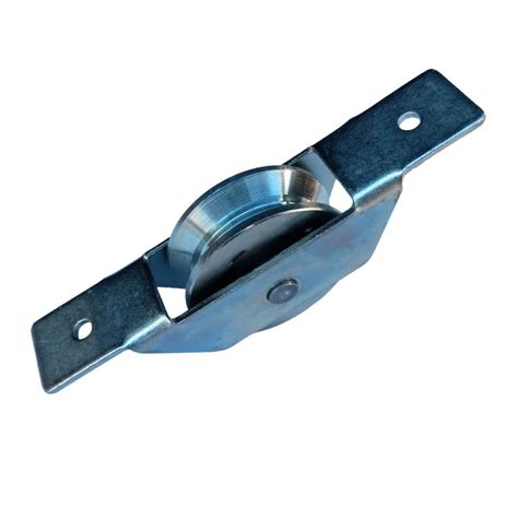 Roldana De Aço Em V Com Suporte Aberto Rebitado 112 Polegadas Zincada