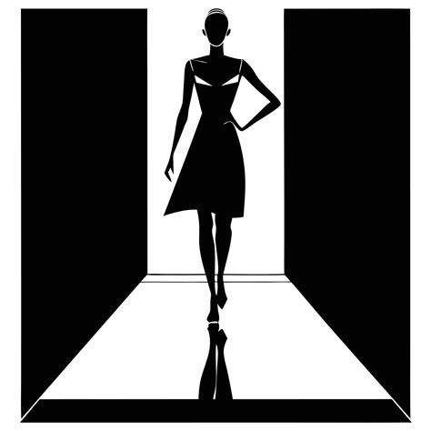 Fashion Model Silhouette On Runway 63177768 Vector Art At Vecteezy