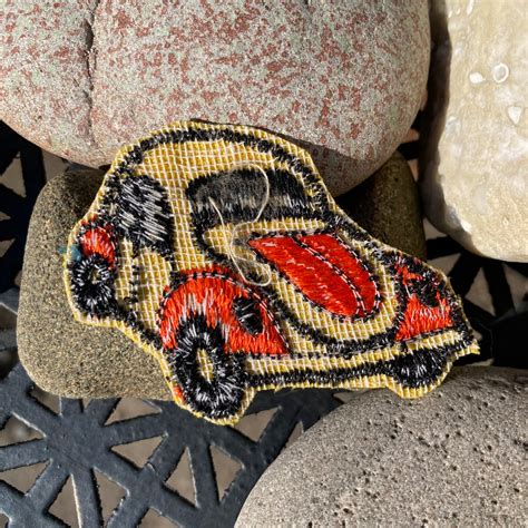 Retro Volkswagen Beetle Embroidered Patch Rad Shirts Custom Printing