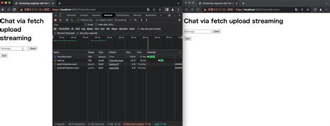 Fetch Upload Streaming でチャットアプリを作ってみる