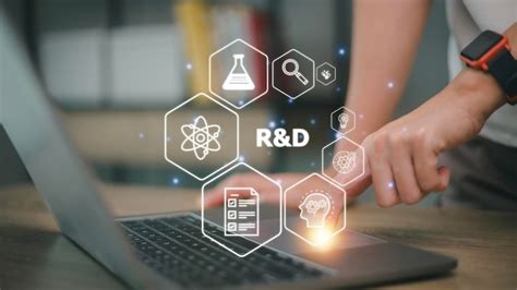 Premium Photo R And D Icon For Research And Development On Laptop