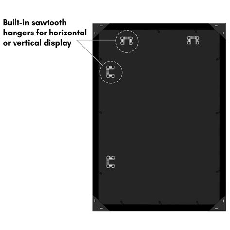 Americanflat 18x26 Picture Frame In Black Engineered Wood Frame With