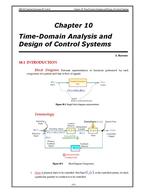 Time Domain Analysis And Design Of Control Systems Pdf Pdf
